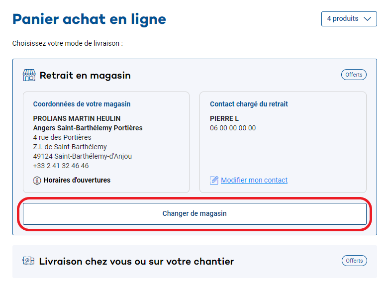 Comment retirer sa commande dans un autre magasin PROLIANS ? – Prolians