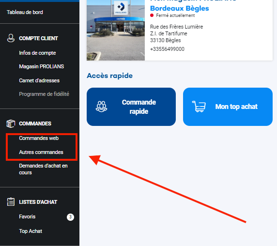 Où puis-je retrouver mon historique de commandes ? – Prolians
